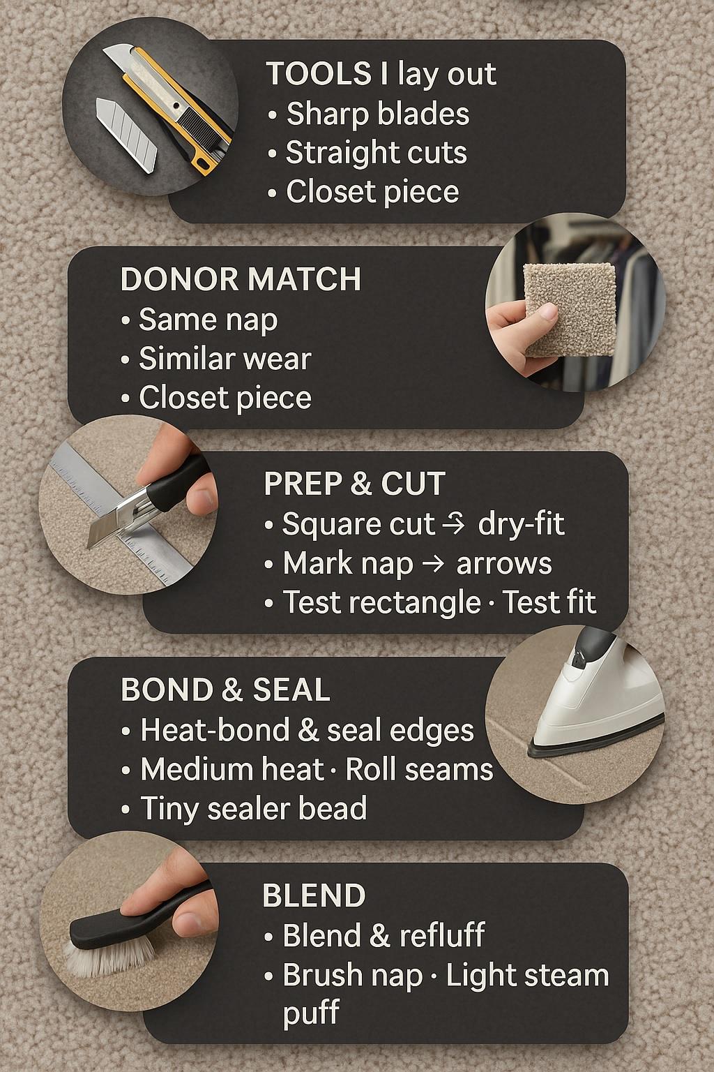 How to Repair Carpet by Patching - Carpet Cleaning Force